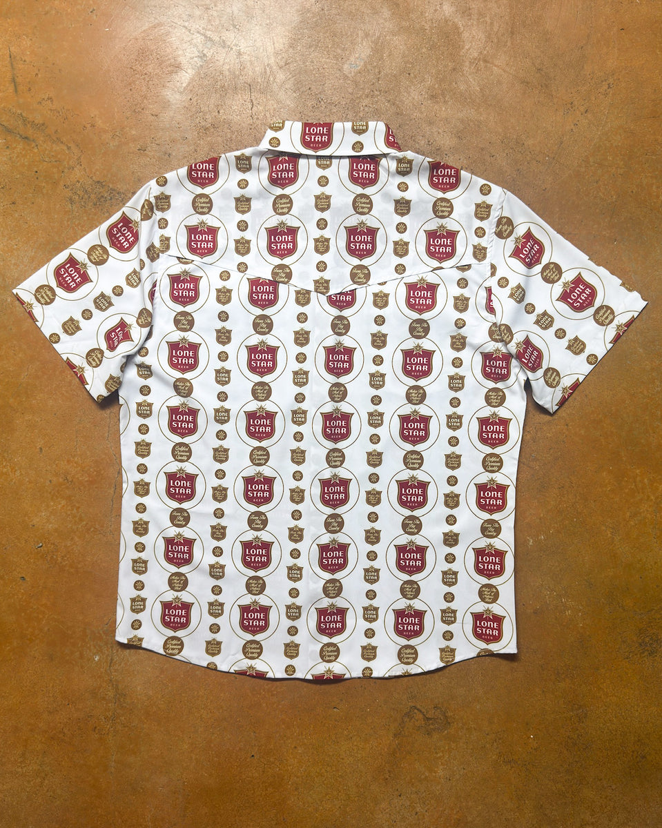 OG Lone Star Beer Short Sleeve Pearl Snap