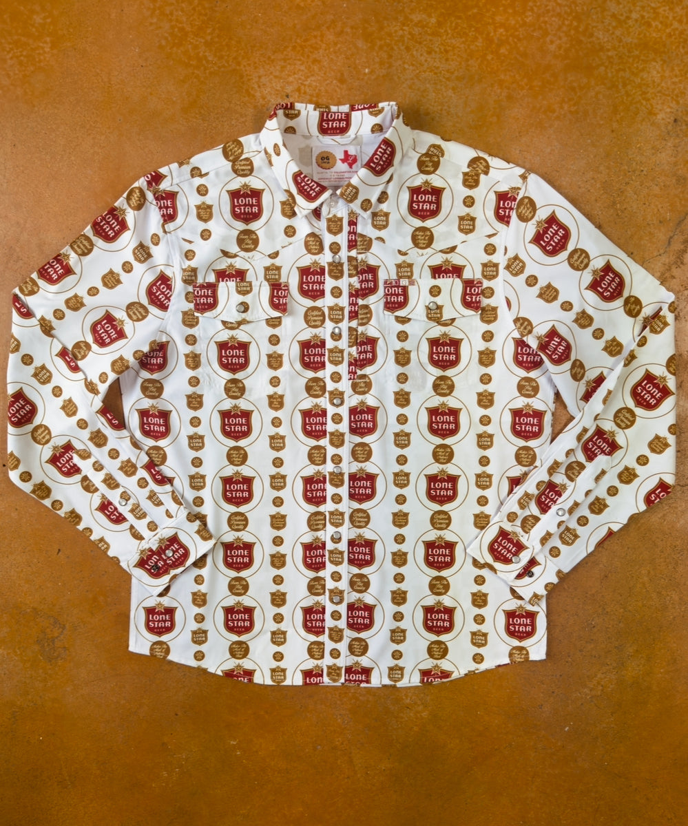 OG Lone Star Beer Long Sleeve Pearl Snap