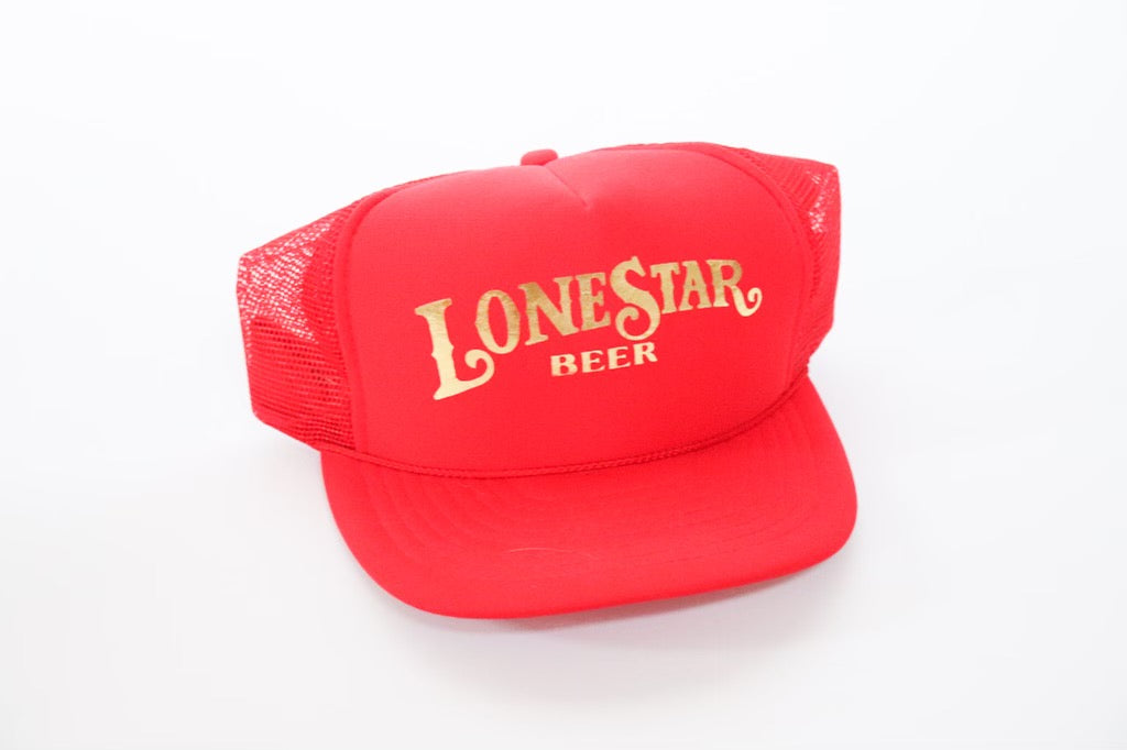 70’s Lone Star Red & Metallic Gold Trucker Hat – OG Lone Star